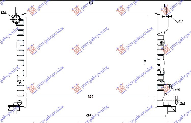 HLAD MOTORA 1.2-1.3-1.4-1.6+A/C(52x37.8)