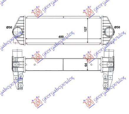 HLAD.INTERCOOLER 1.8 TDCI (400x130x64)