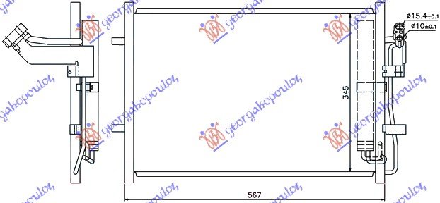 HLAD KLIME 1.6-2.0 DIZEL (56.7x34.5) 09-