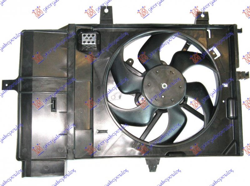 VENTILATOR KOMPLE+A/C 1.2-1.4 BENZIN 07-