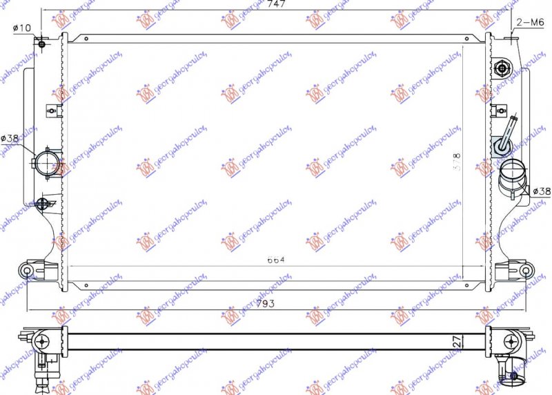 HLAD MOTORA 2.2 D4D AUTOM. (66.5x37.5)