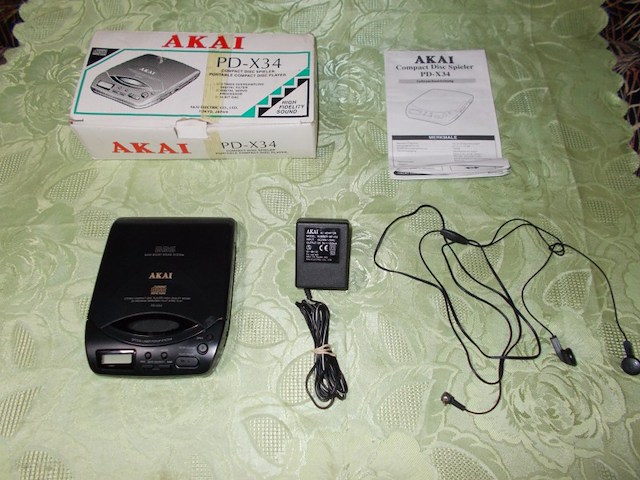 AKAI PD-X34 - Portable Compact Disc Player - Discman
