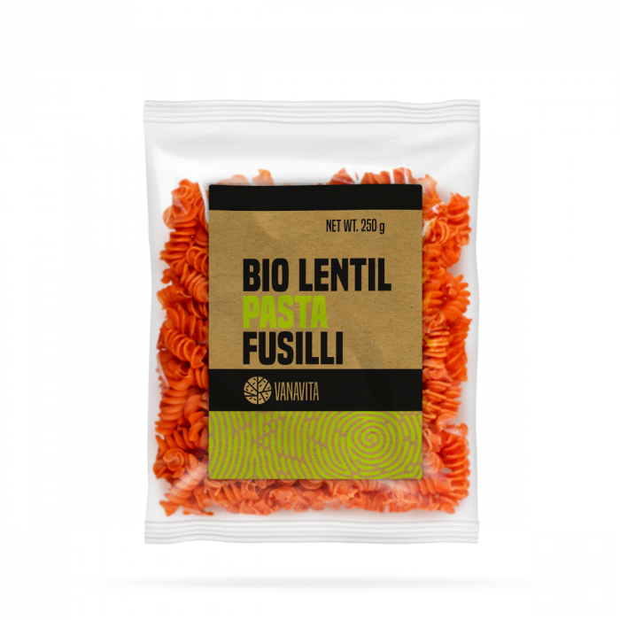 BIO testenina od sočiva - Fusilli - VanaVita