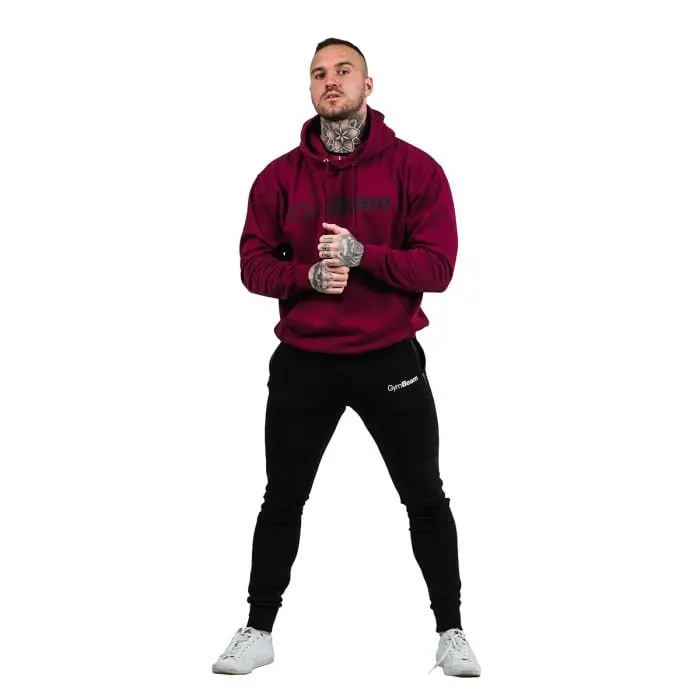 Duks PRO Hoodie Burgundy - GymBeam