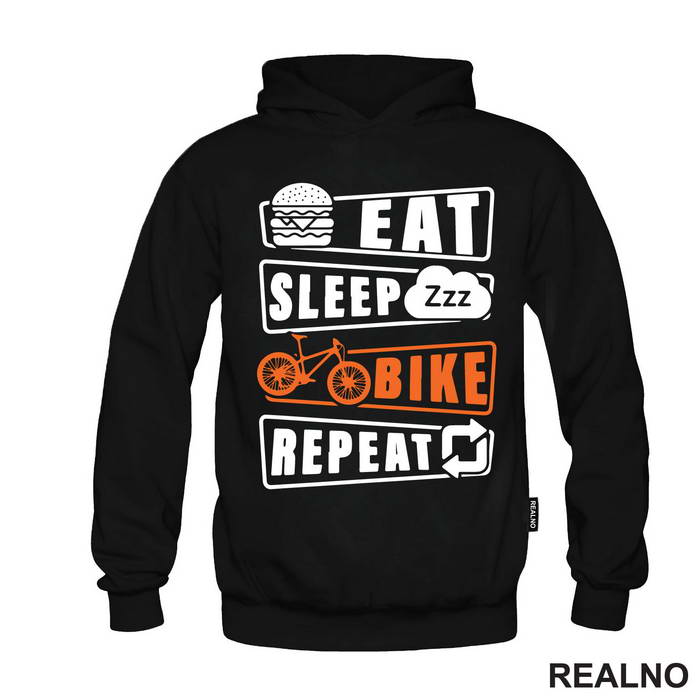 EAT, SLEEP, REPEAT - ORANGE - BICKILOVI - BIKE - DUKS
