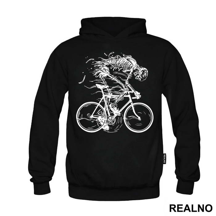 SKELETON RIDING A BIKE - ART - DUKS