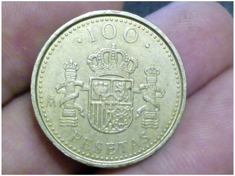 Spanija, 100 pesetas 1998