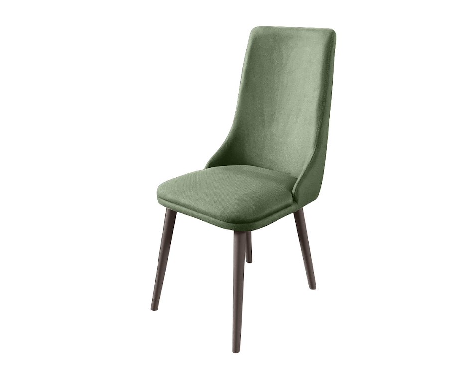 Trpezarijska stolica NELA – Orah – Siera zeleno
