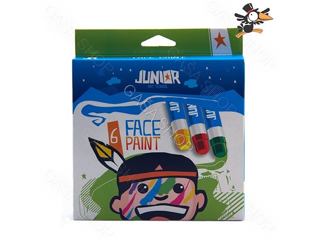 Boje za lice Junior face paint 1/6 Art. 130652 - Novo