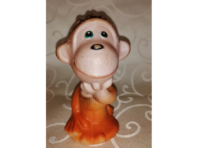 Majmun stara gumena vintage igračka