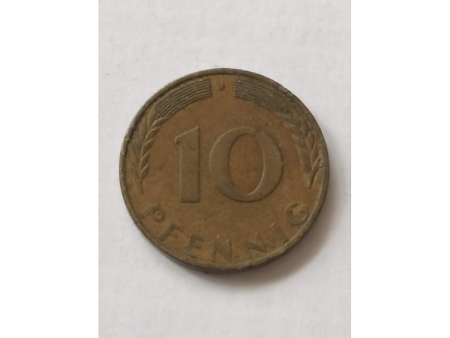 10 Pfennig - J - 1970.g - Nemačka -