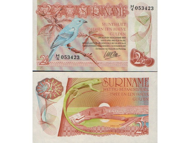 Suriname 2.5 Gulden 1985. UNC.
