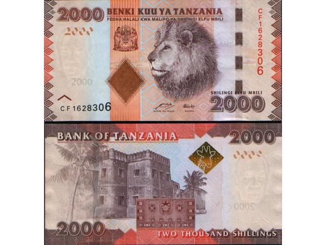 Tanzania 2000 Shilingi 2020. UNC