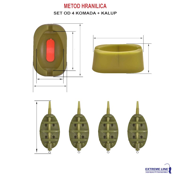 METOD Hranilica – Set od 4 komada + kalup