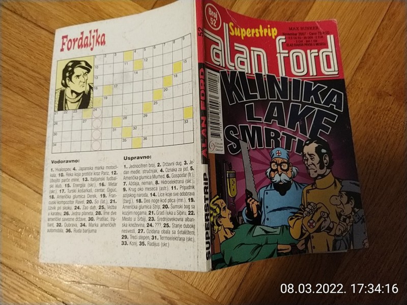 ALAN FORD BROJ 52, KLINIKA LAKE SMRTI