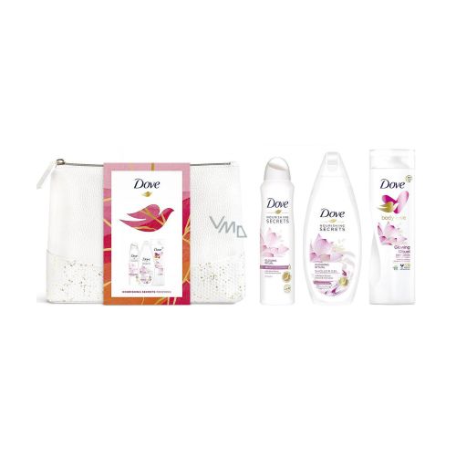 DOVE SET NOURISHING SECRET NESESER (GEL ZA TUŠIRANJE + DEZEDORANS + LOSION)