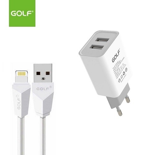 Kućni punjač za Iphone GOLF GF-U206 beli 00G183