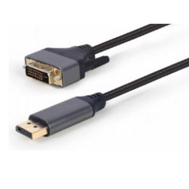 GEMBIRD CC-DPM-DVIM-4K-6 DisplayPort na DVI digital interface kabl 4K at 30 Hz, Premium Series 1.8m