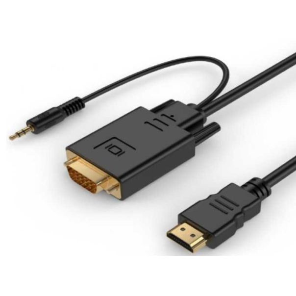 GEMBIRD Adapter HDMI na VGA + audio izlaz 3.5mm, 3m, crna