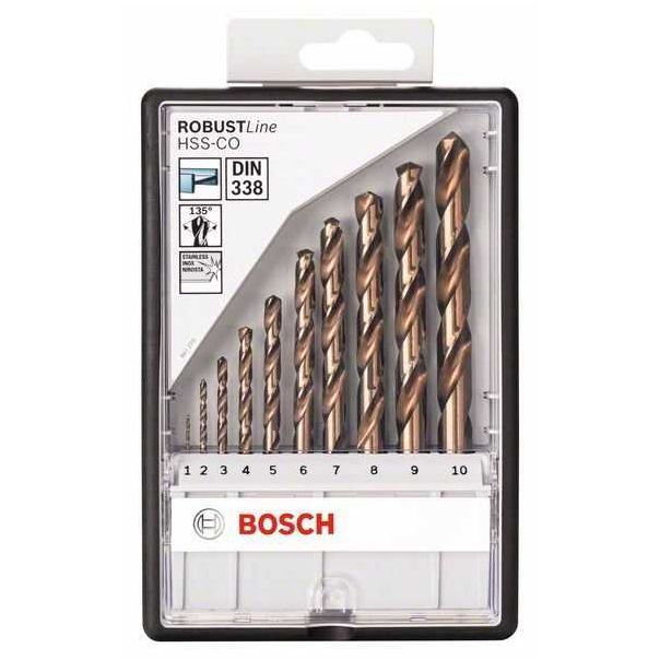 BOSCH Set burgija za metal 10/1 Robust Line HSS-Co, 1–10 mm