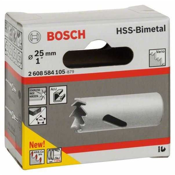 BOSCH Testera za otvore HSS-bimetal za standardne adaptere 2608584105, 25 mm, 1"