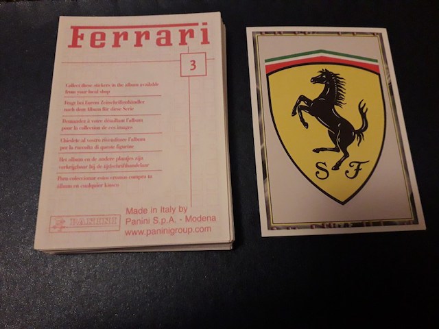 Set slicica Ferrari (Panini) - Ferari