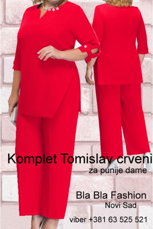 Komplet Tomislav Za Punije Dame Crveni