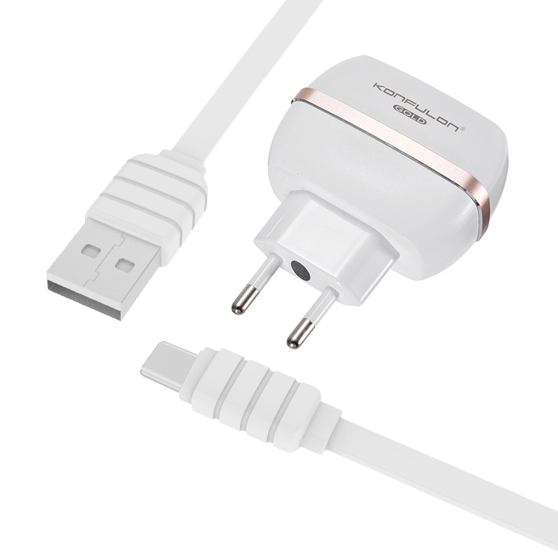 Konfulon Kućni Punjač C23 2xUSB 5V/2.4A Type C