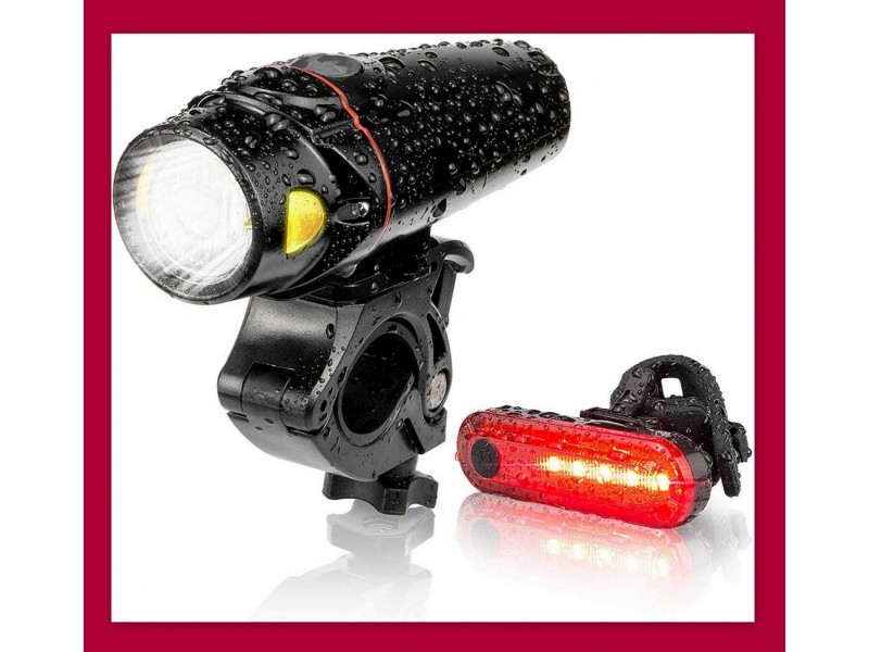Svetlo Lampa Za Bicikl Prednje Zadnje Vodootporno USB