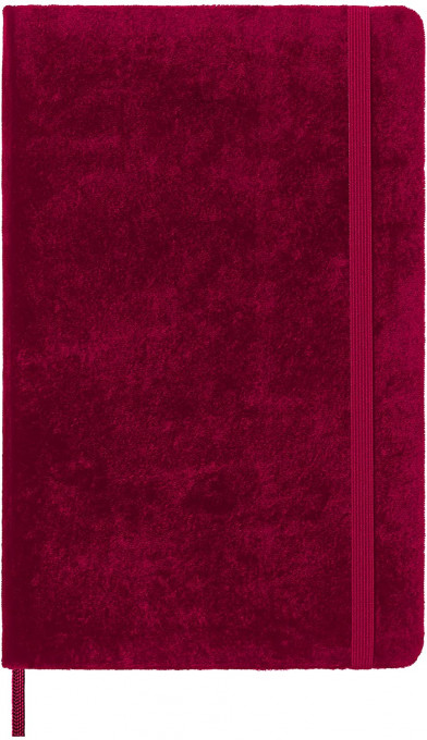Moleskine Limited Edition Velvet Notebook, Hard Cover, Large , Ruled/Lined, Cyclamen Pink