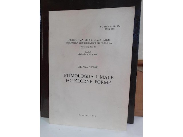 ETIMOLOGIJA I MALE FOLKLORNE FORME