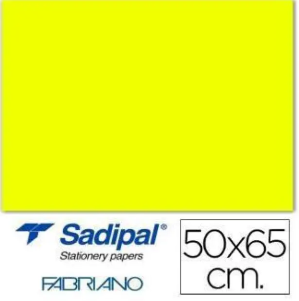 Fabriano Sadipal Fluorescent Cardboard 250g 50×65 S0015408 yellow