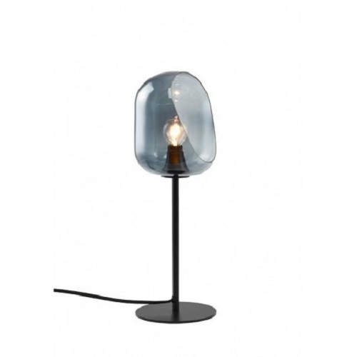 LUNA 106 stona lampa 1xE14 BLACK/SMOKED GLASS