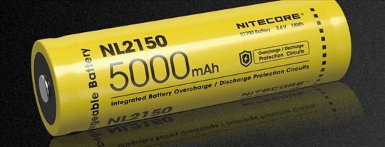 Akcija! Baterija 21700 Nitecore NL2150 (5000mAh)