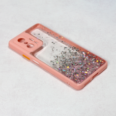 Futrola Frame Glitter za Xiaomi 11T/11T Pro roze