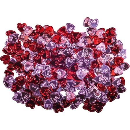 Crafty ruby, kraft konfete, srca, 12 x 12mm, 14g ( 137010 )