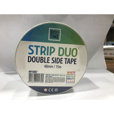 Strip duo, obostrani selotejp, 48mm x 10m, bela ( 491007 )