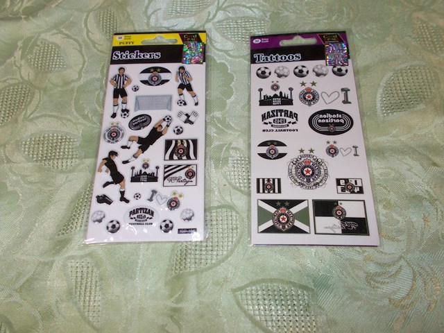 FK Partizan Beograd - Stickers + Tatoos - Partizan Shop