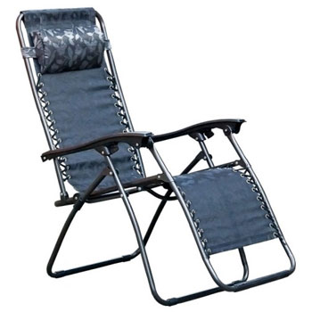Messina baštenska stolica podesiva sa jastukom metalna - plava 055681