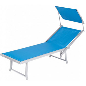 Ležaljka za baštu/plažu sa tendom plava 041243