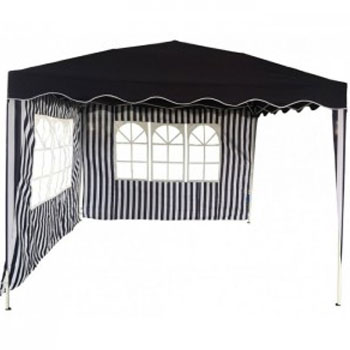 Gazebo tenda 3x3 plavo bela sa bočnim stranama 047019