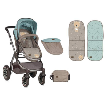 Lorelli kolica za bebe Aurora Beige & Green Bear