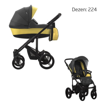 Bebetto kolica za bebe set 2u1 Magnum crni ram 224