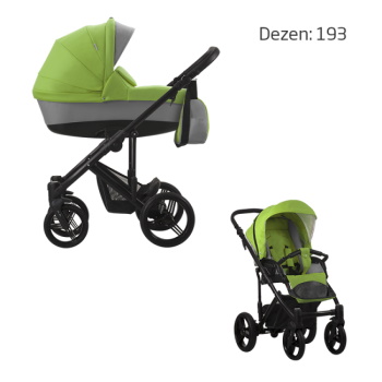 Bebetto kolica za bebe set 2u1 Magnum crni ram 193