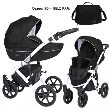 Kunert kolica za bebe 2u1 set Mila beli ram 20