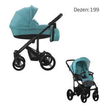 Bebetto kolica za bebe set 2u1 Magnum crni ram 199