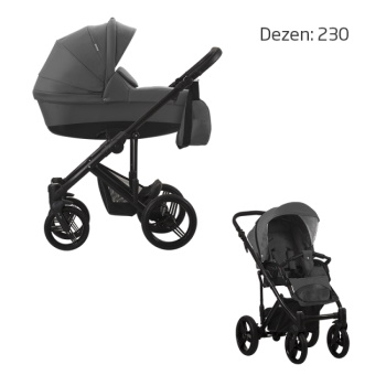 Bebetto kolica za bebe set 2u1 Magnum crni ram 230