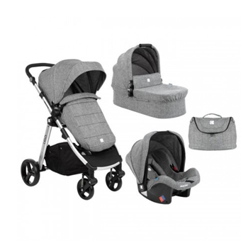 Kikka Boo dečija kolica set 3u1 Ugo dark grey