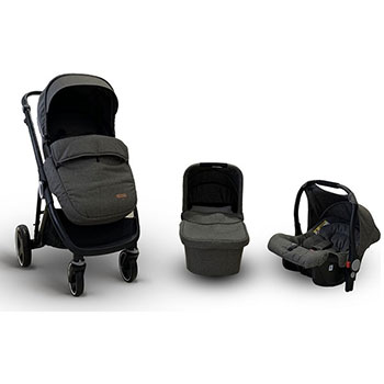 Baby Bear Origin kolica 3u1 Urban Life Dark grey