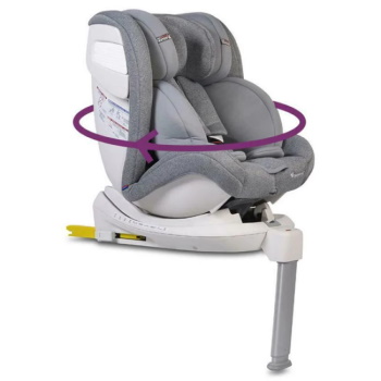 Cangaroo autosedište Admiral Isofix 0-36kg 360° light grey